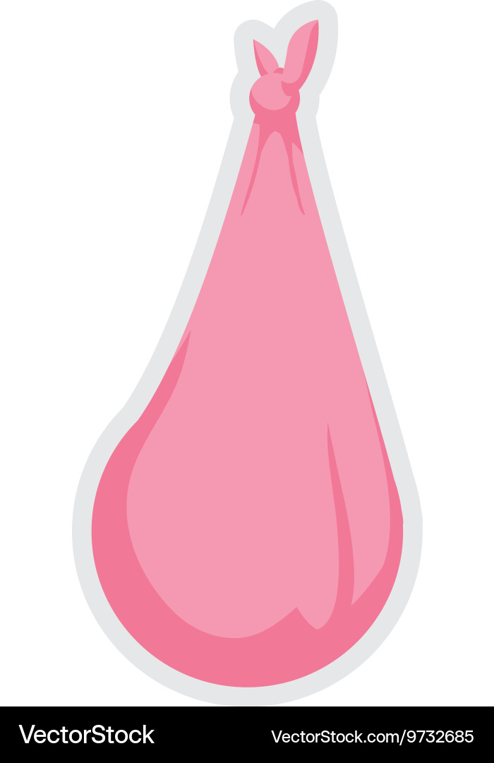Pink bag icon baby concept graphic Royalty Free Vector Image