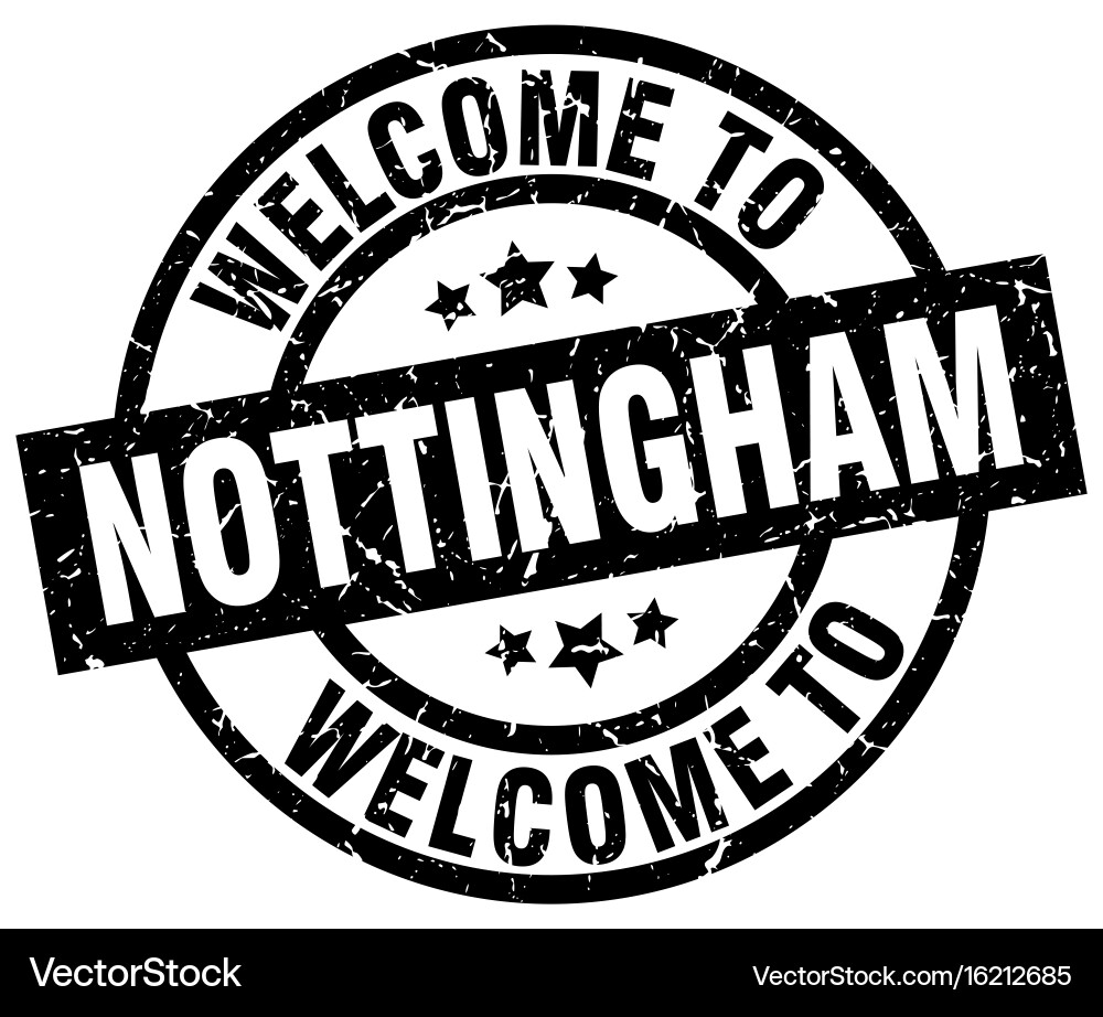 Welcome to nottingham black stamp Royalty Free Vector Image