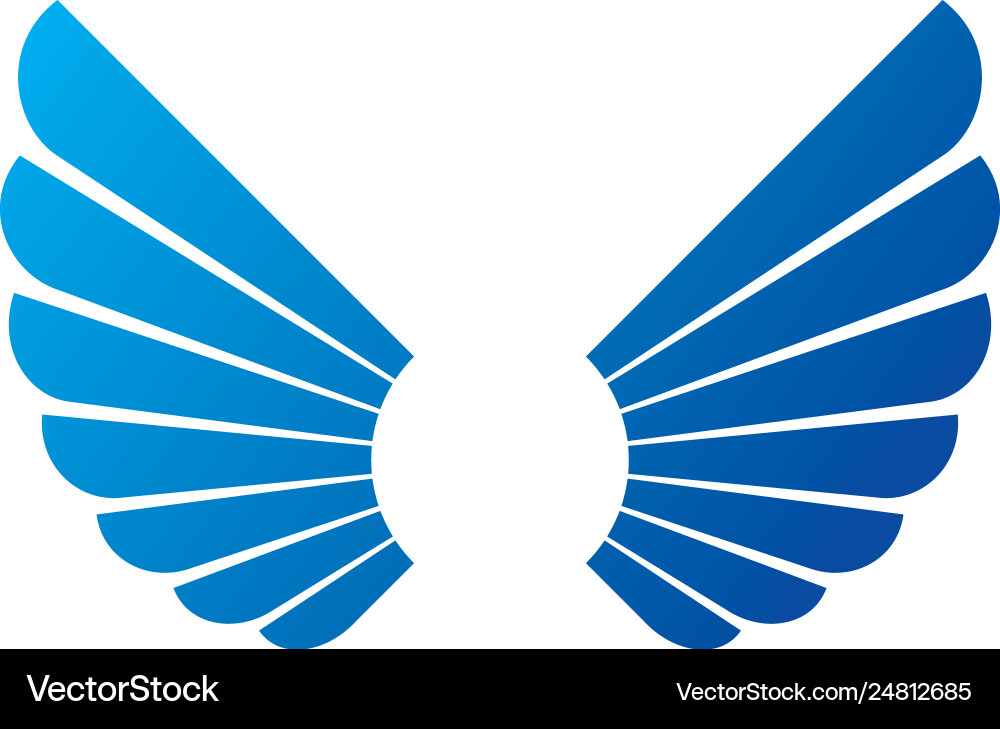 Wings heraldic symbol coat arms Royalty Free Vector Image
