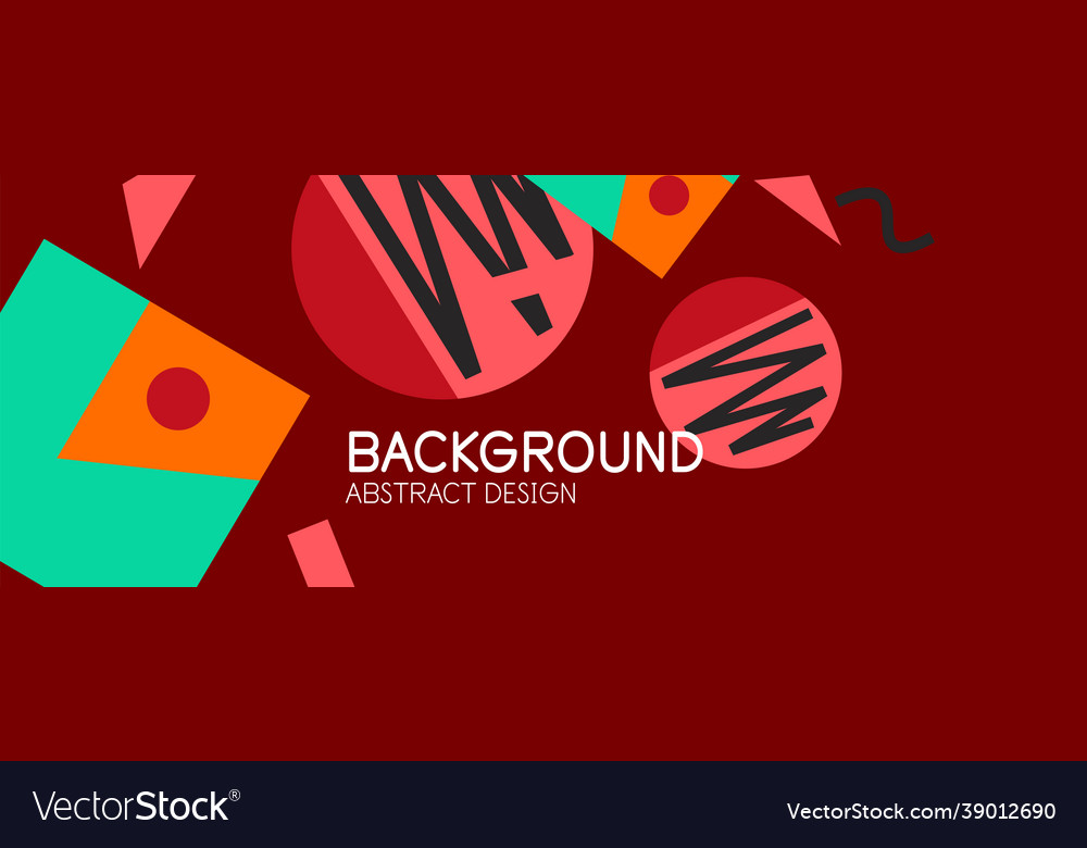 Abstract Background Blocks Lines Triangles Vector Image