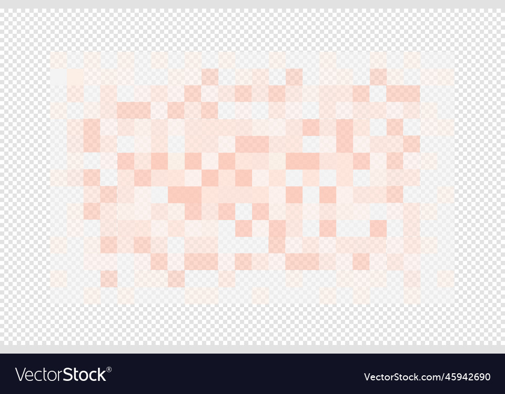 Censorblur effect pixel texture on transparent Vector Image
