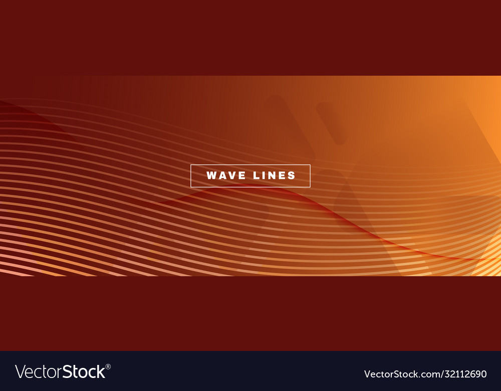 Curve Fluid Flow Orange Dynamic Landing Page 3d Vector Image