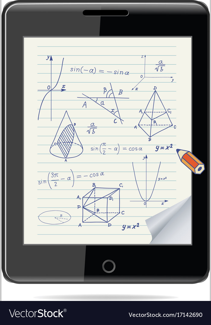 E-learning concept tablet computer Royalty Free Vector Image