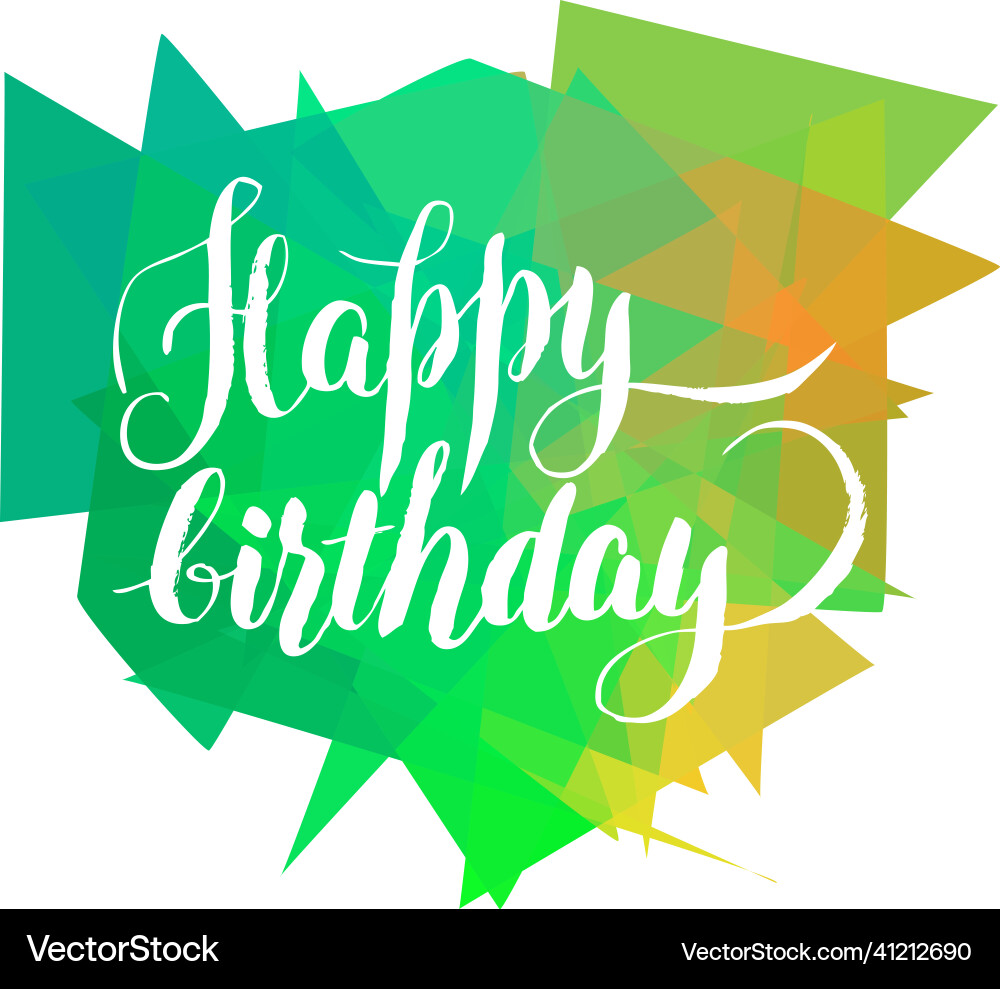 Happy birthday lettering Royalty Free Vector Image