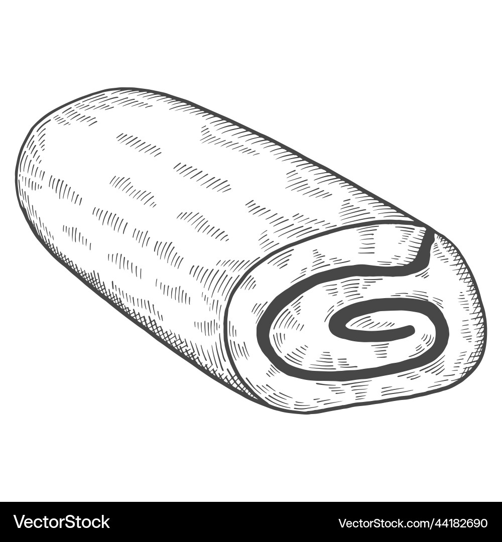 Jam roly poly british or england and dessert Vector Image