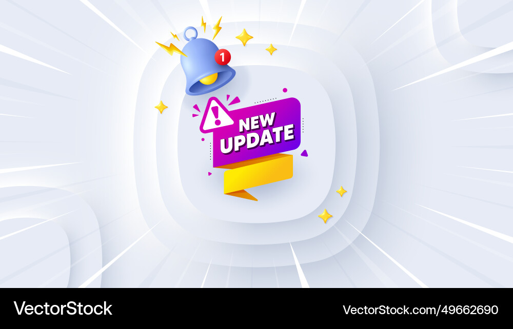 New update paper banner important message tag Vector Image
