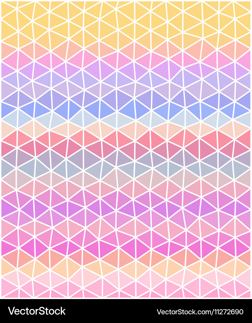 Pastel colored polygonal consist of triangles Vector Image