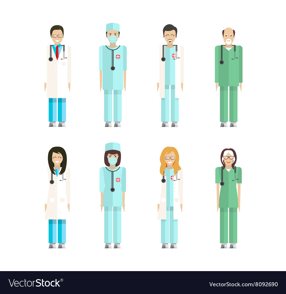 Profession doctors 2 Royalty Free Vector Image