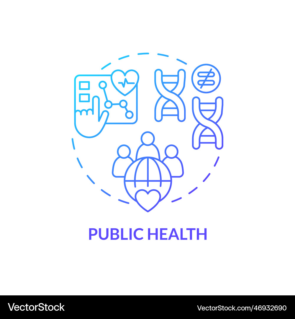 Public health blue gradient concept icon Vector Image
