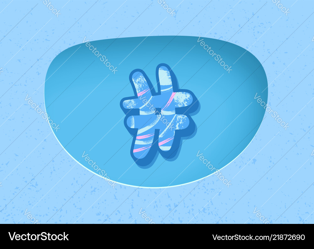 Set of hashtag signs Royalty Free Vector Image