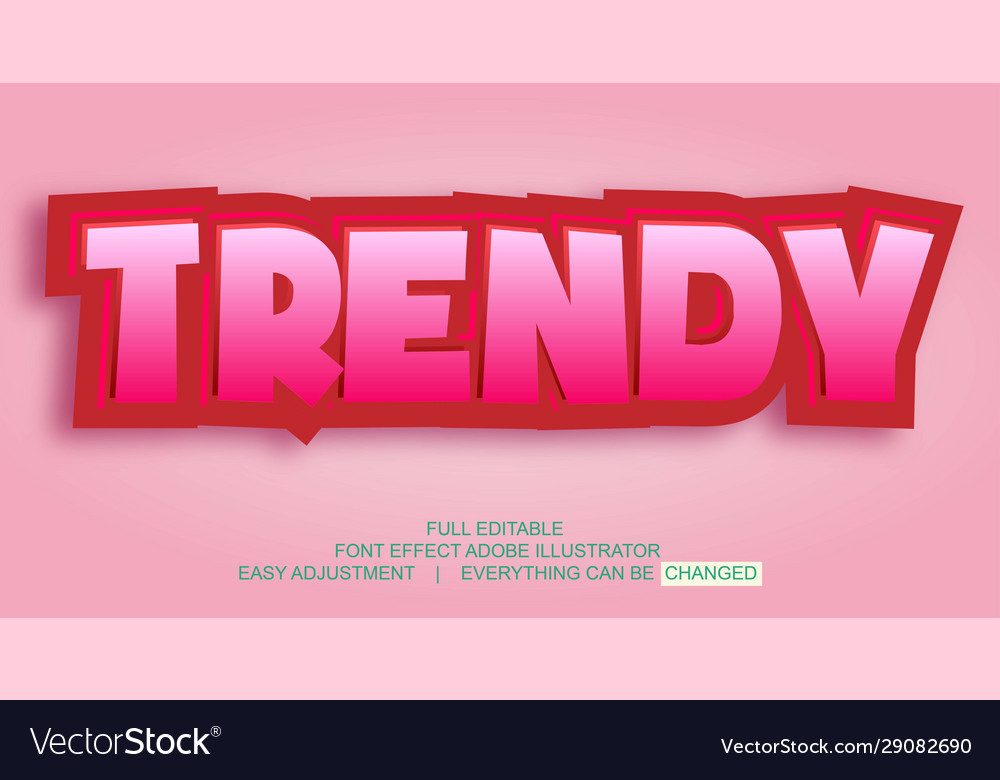 Text effect design editable template easy Vector Image