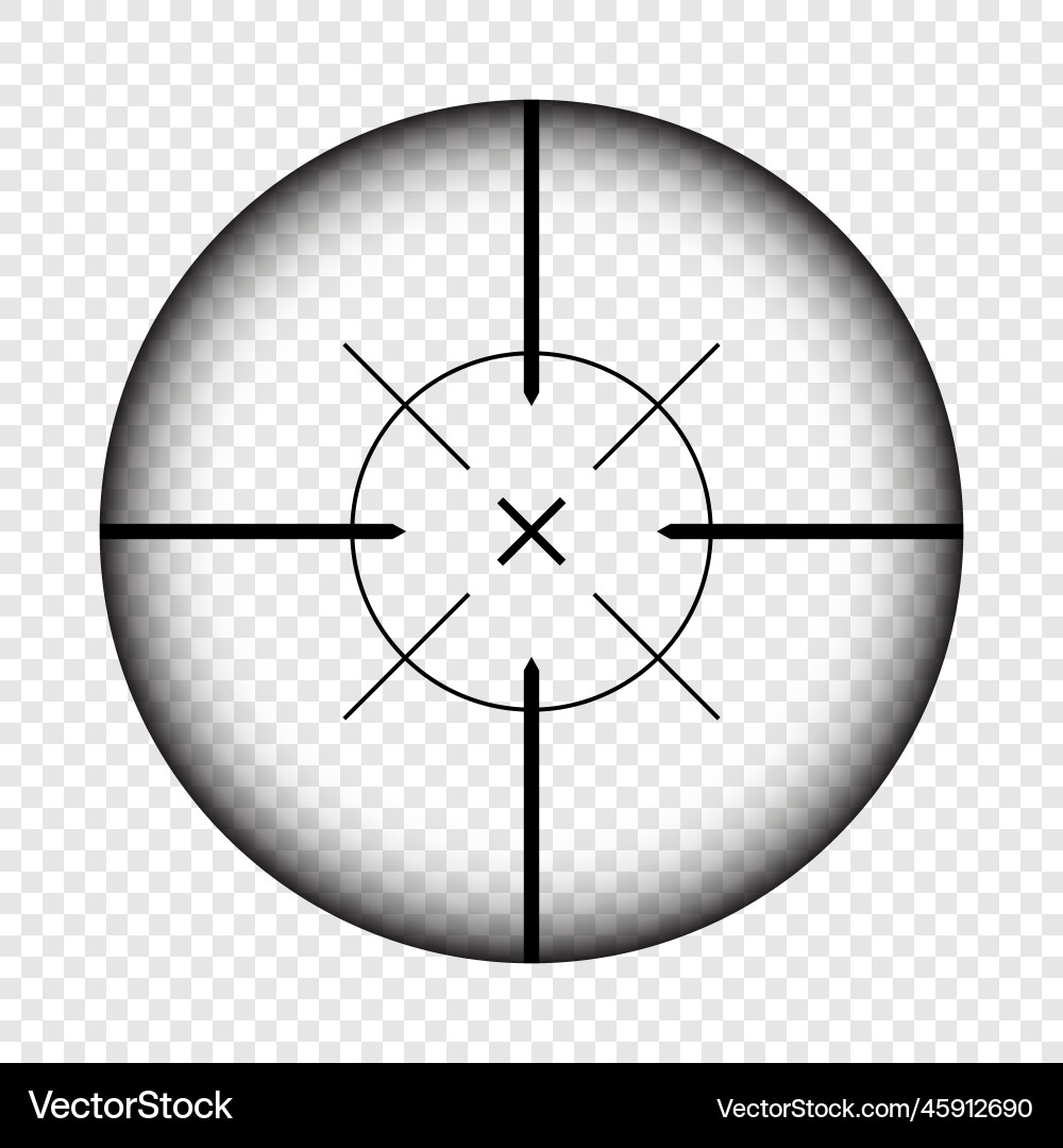 Weapon sight sniper rifle optical scope hunting Vector Image