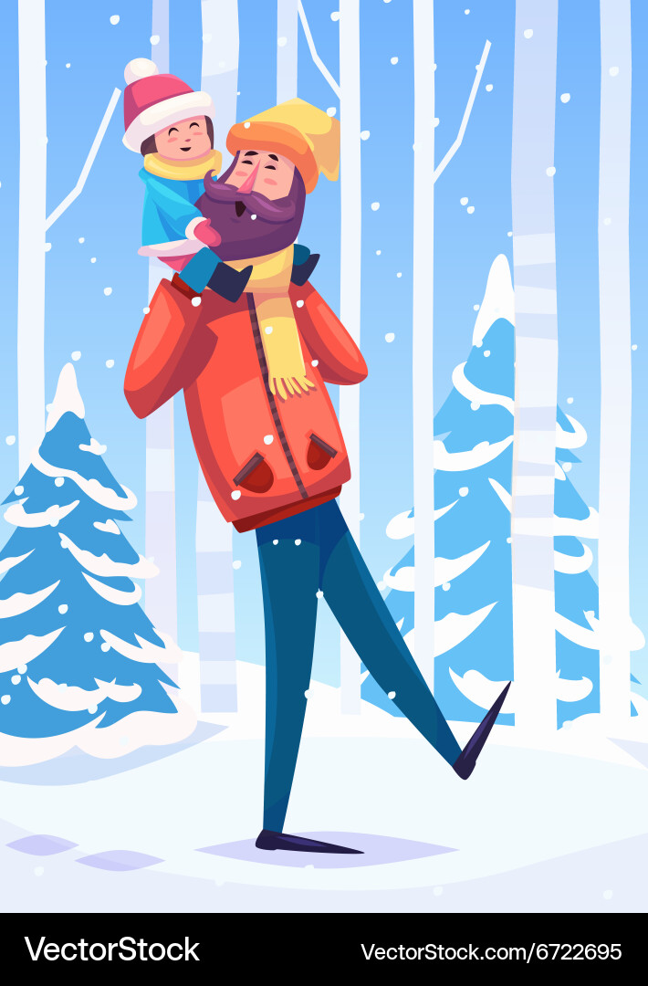 A father and her daughter Royalty Free Vector Image