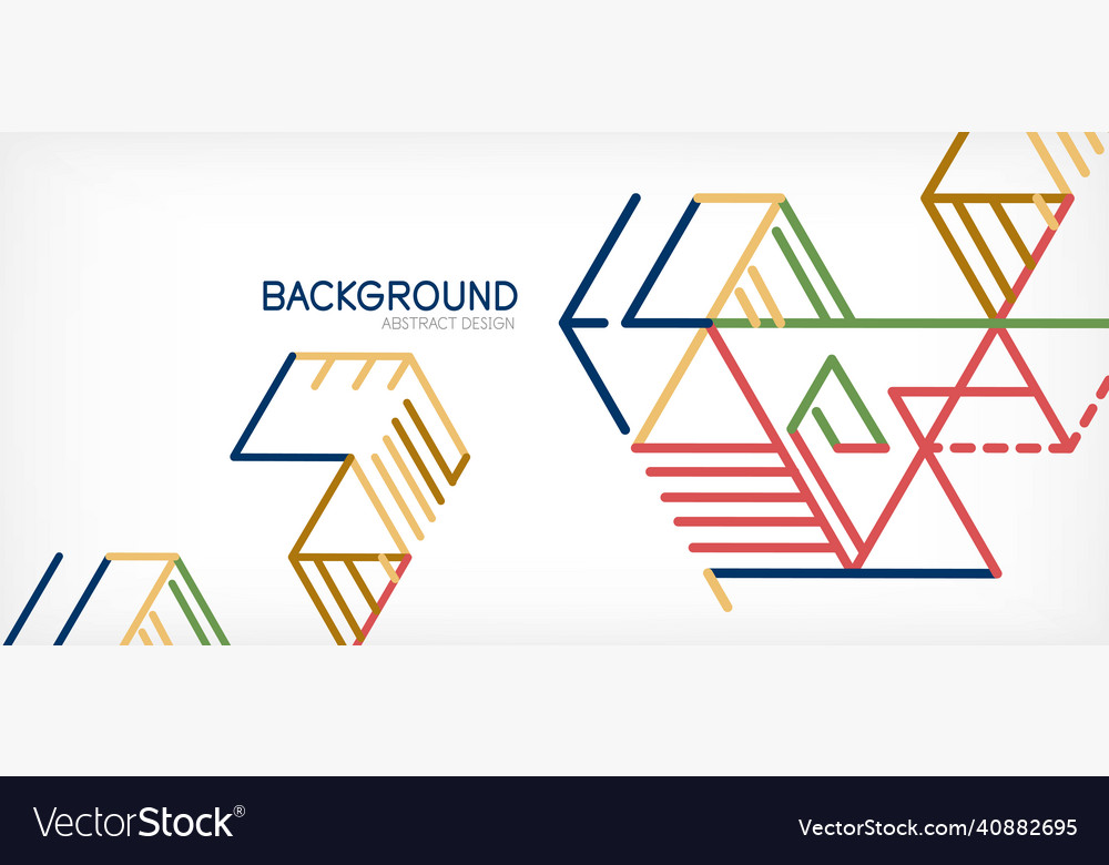 Abstract background color lines on white Vector Image