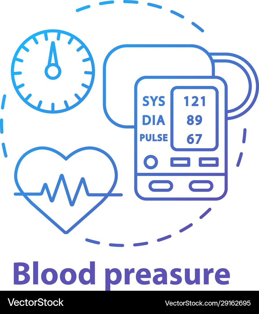 Blood pressure control device concept icon heart Vector Image