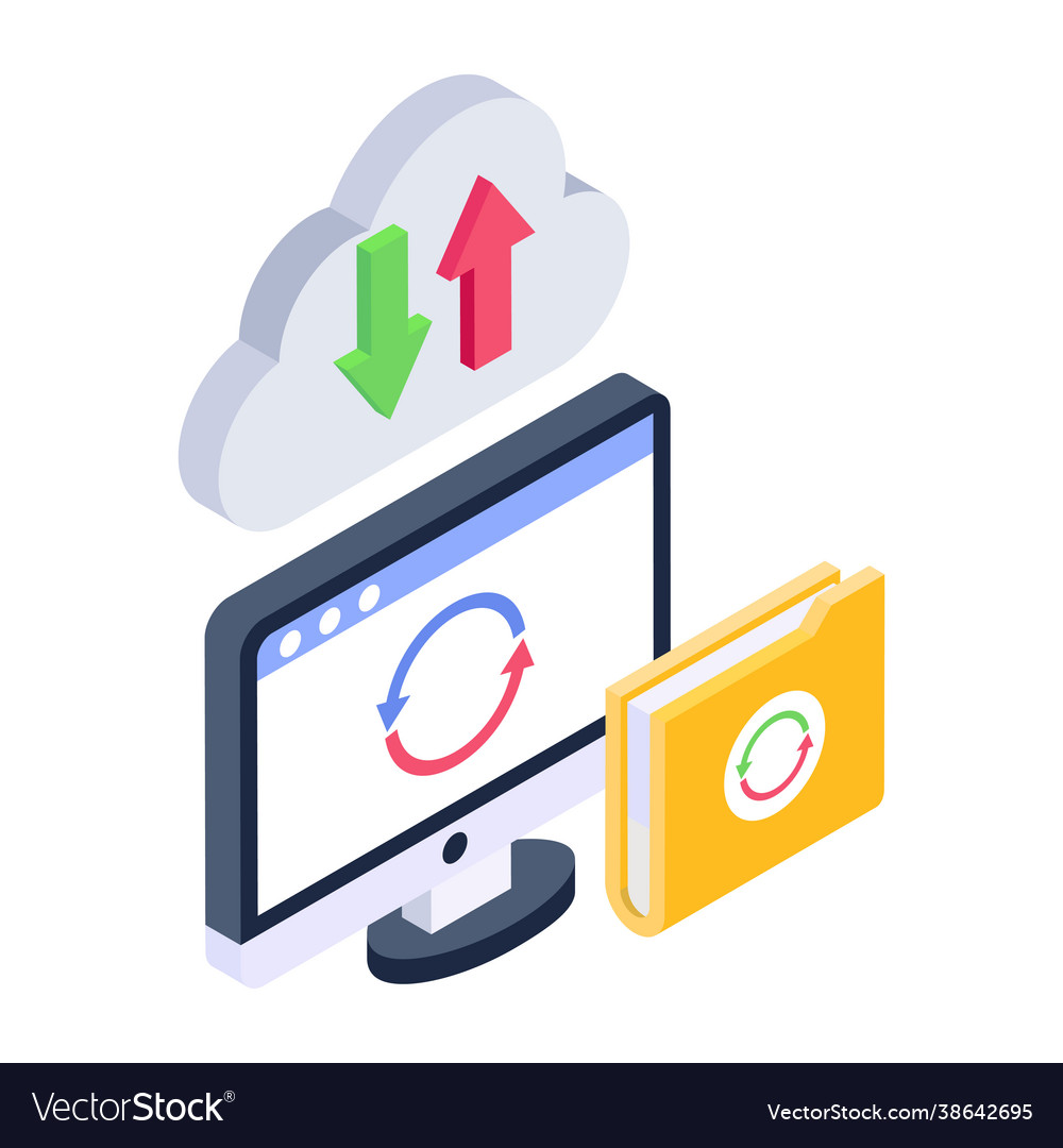 Cloud data transferring Royalty Free Vector Image Cloud data transferring Royalty Free Vector Image