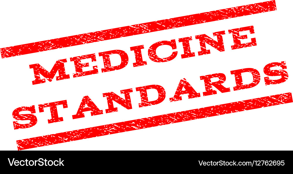 Medicine standards watermark stamp Royalty Free Vector Image