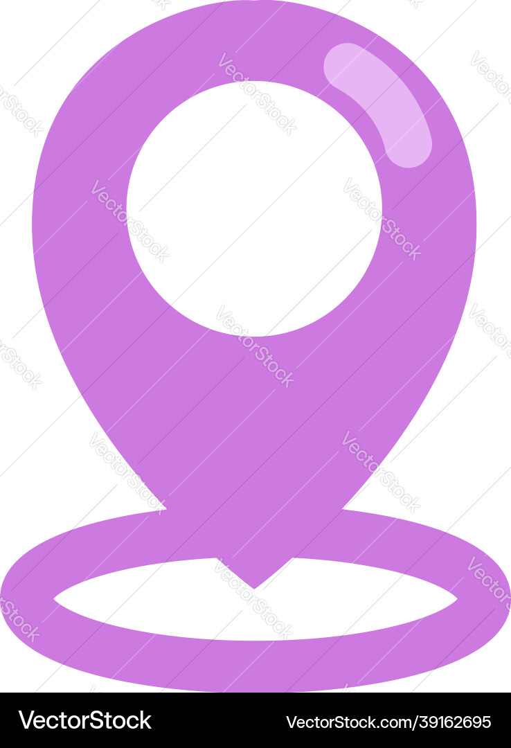 Purple location pin on a white background Vector Image
