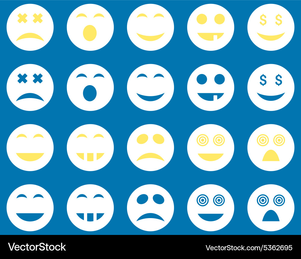 Smile and emotion icons Royalty Free Vector Image