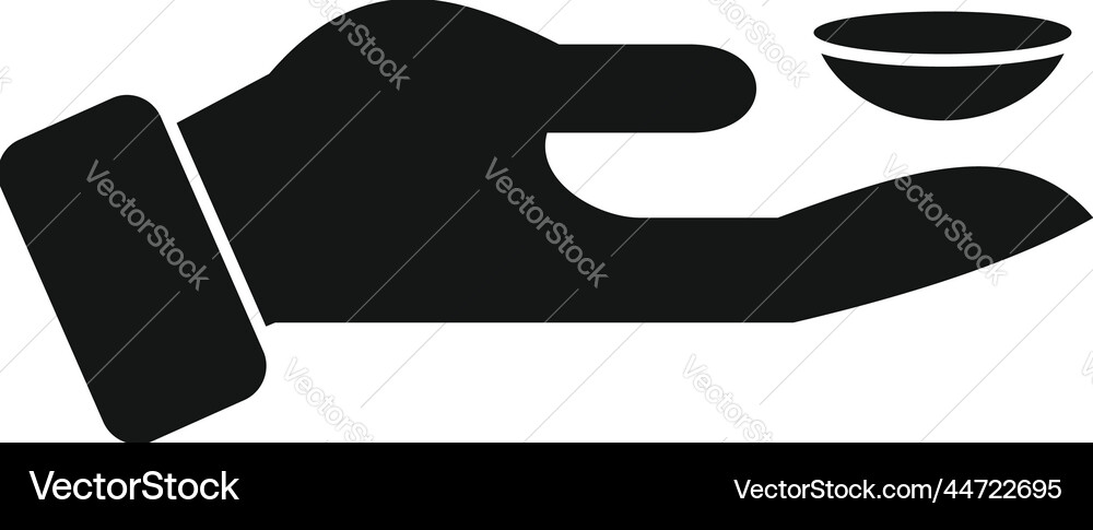 Take eye lens icon simple optical clinic Vector Image