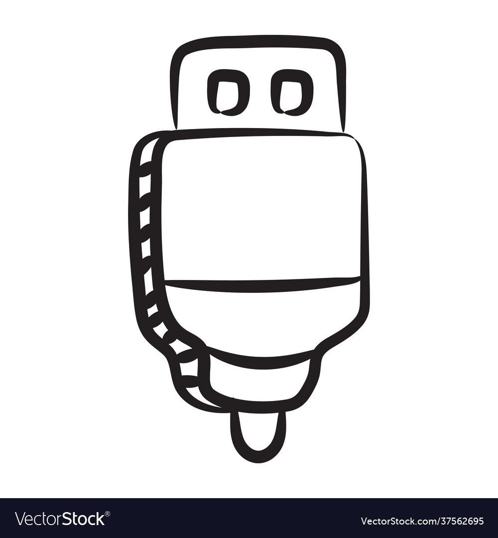 Usb cable Royalty Free Vector Image - VectorStock