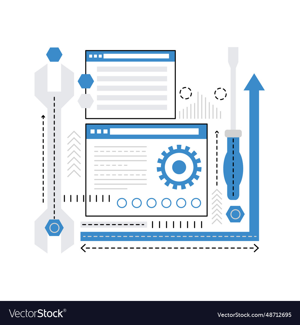 Web technical support Royalty Free Vector Image