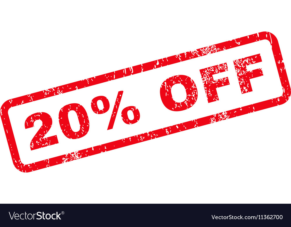 20 Percent Off Text Rubber Stamp Royalty Free Vector Image