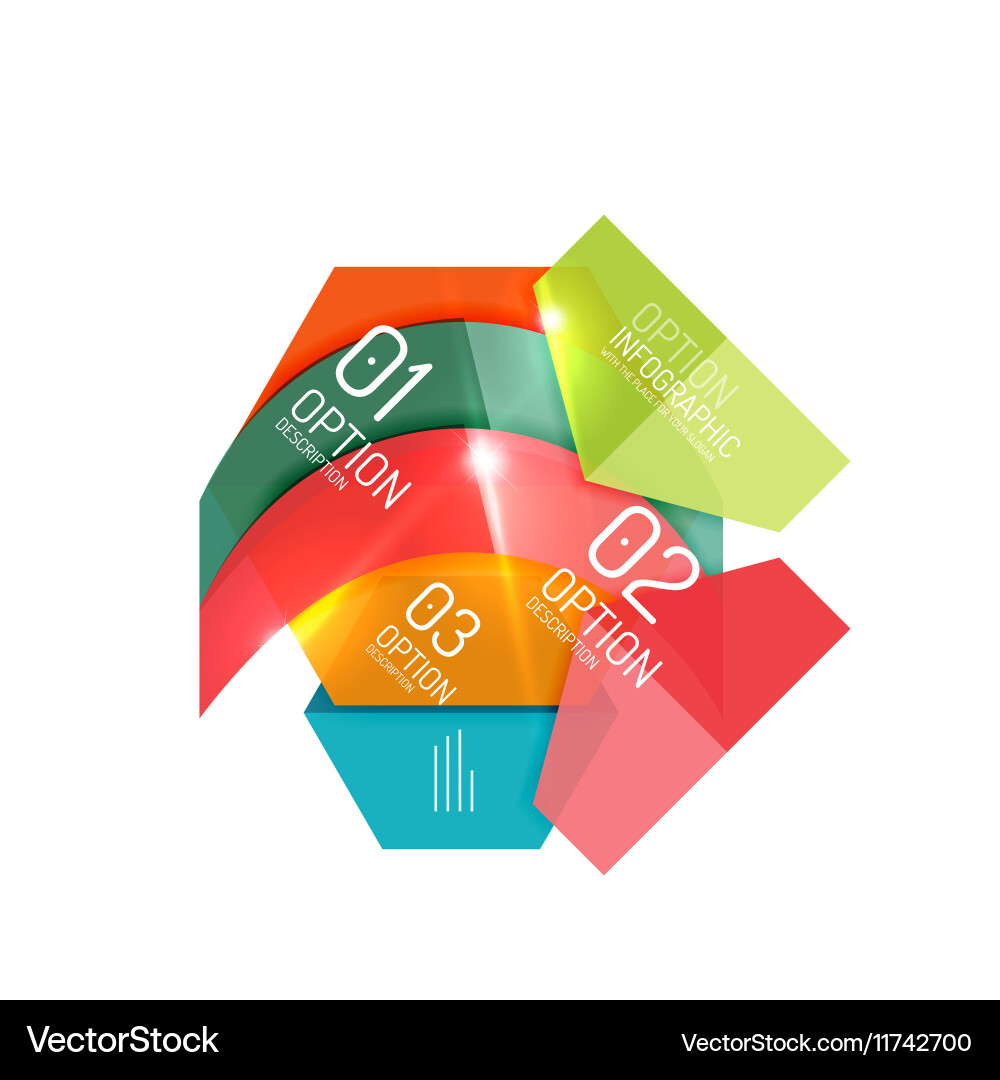 Abstract background geometric infographic option Vector Image