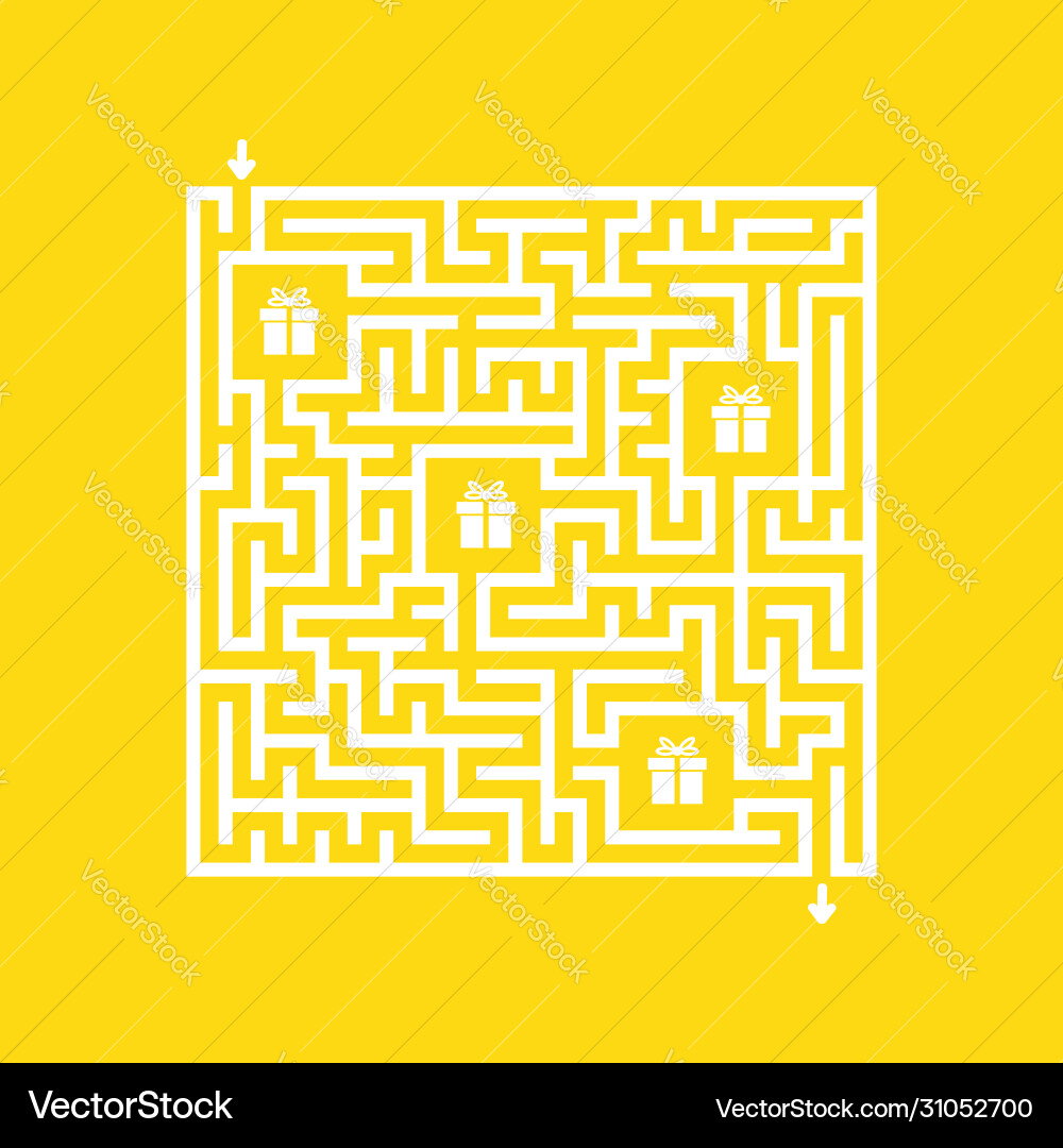 Abstract labyrinth game for kids puzzle Royalty Free Vector
