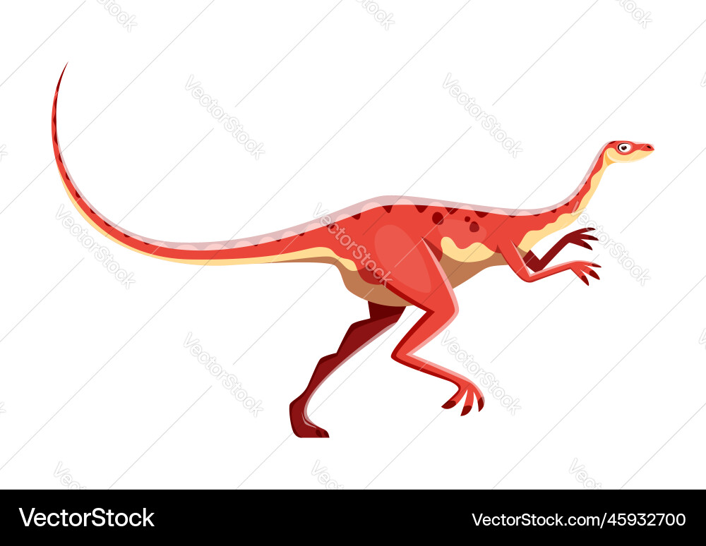 Cartoon alvarezsaurus dinosaur cute character Vector Image