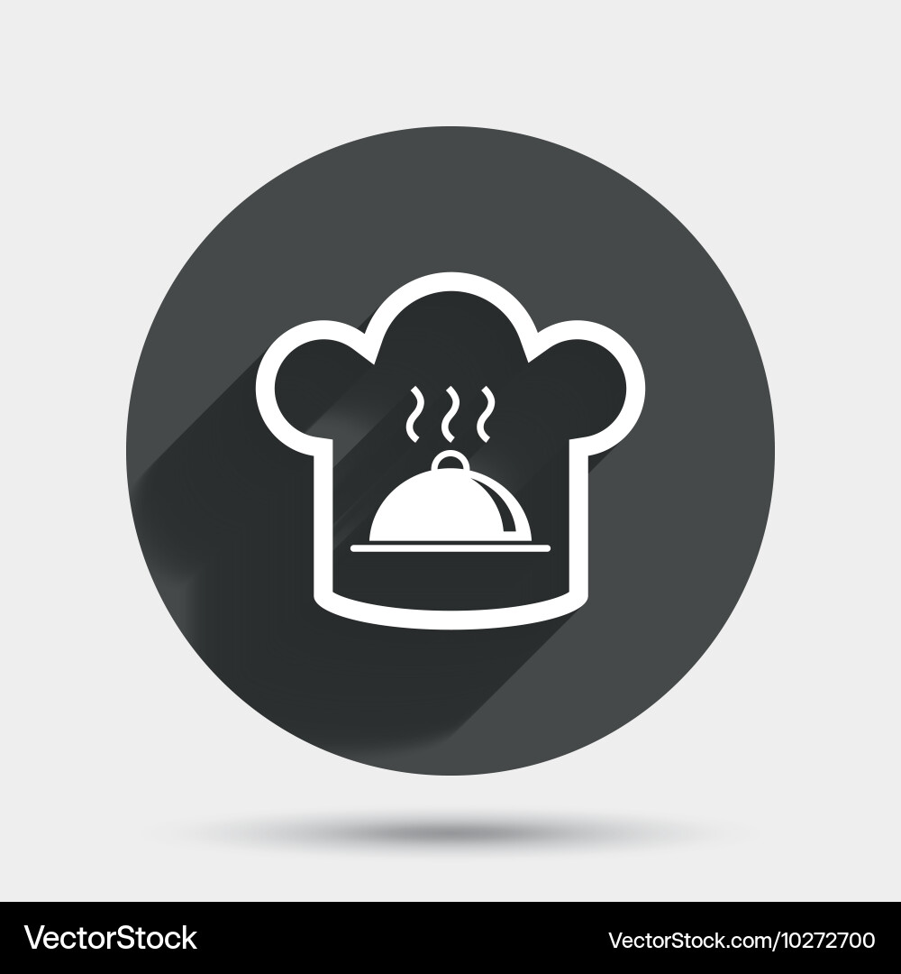 Chef hat sign icon cooking symbol Royalty Free Vector Image