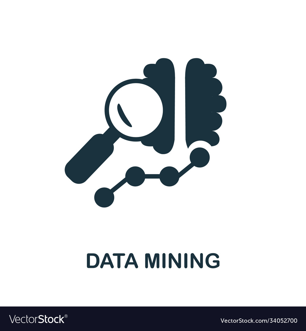 Data mining icon simple element from business Vector Image