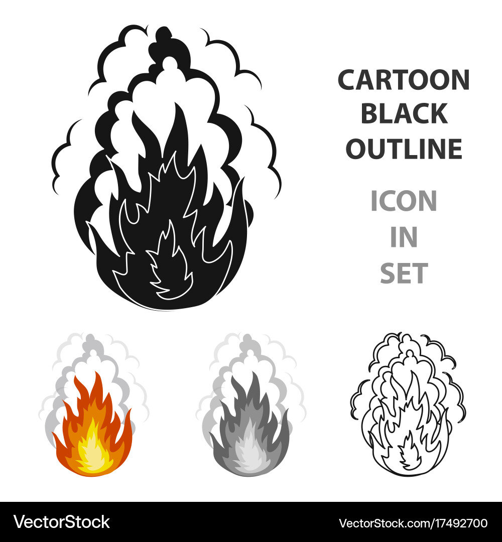 Explosion icon in cartoon style isolated on white Vector Image
