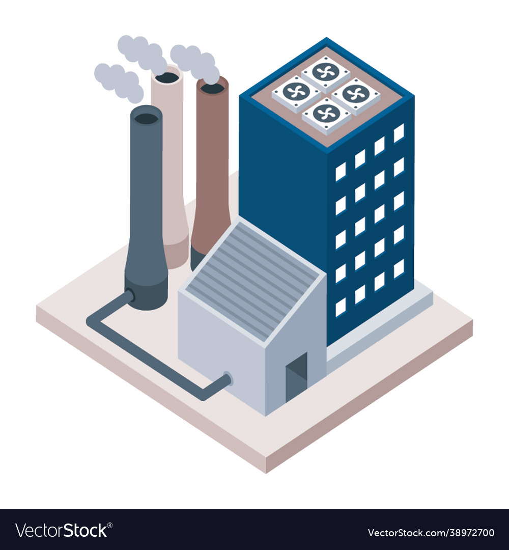 Factory building Royalty Free Vector Image - VectorStock