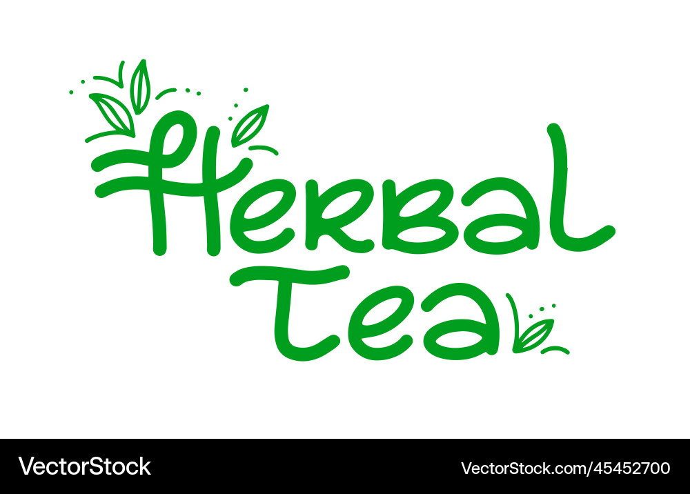 Herbal tea logo design label for brand Royalty Free Vector