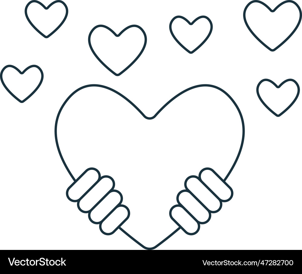 Kindness icon monochrome simple sign from Vector Image