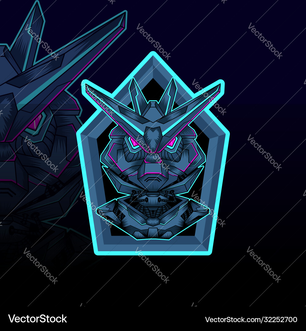 Mecha esport graphic design Royalty Free Vector Image