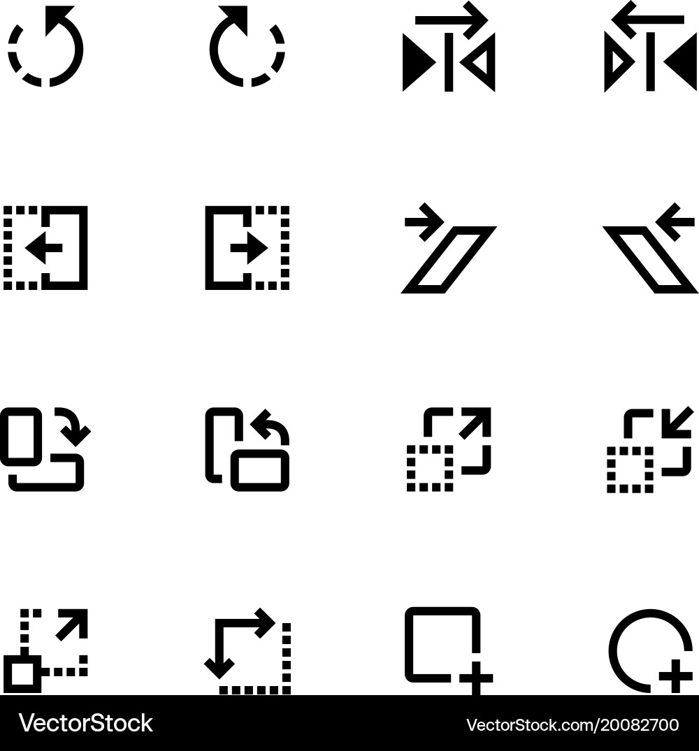 Set of design action icons Royalty Free Vector Image