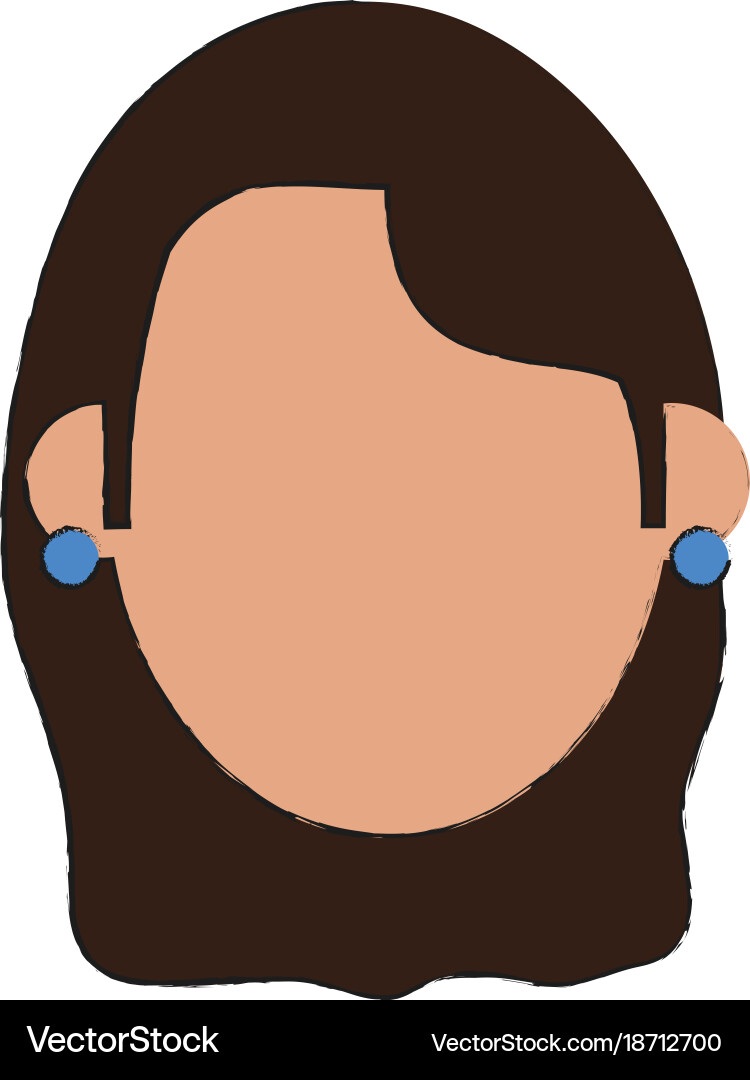 Woman faceless cartoon Royalty Free Vector Image