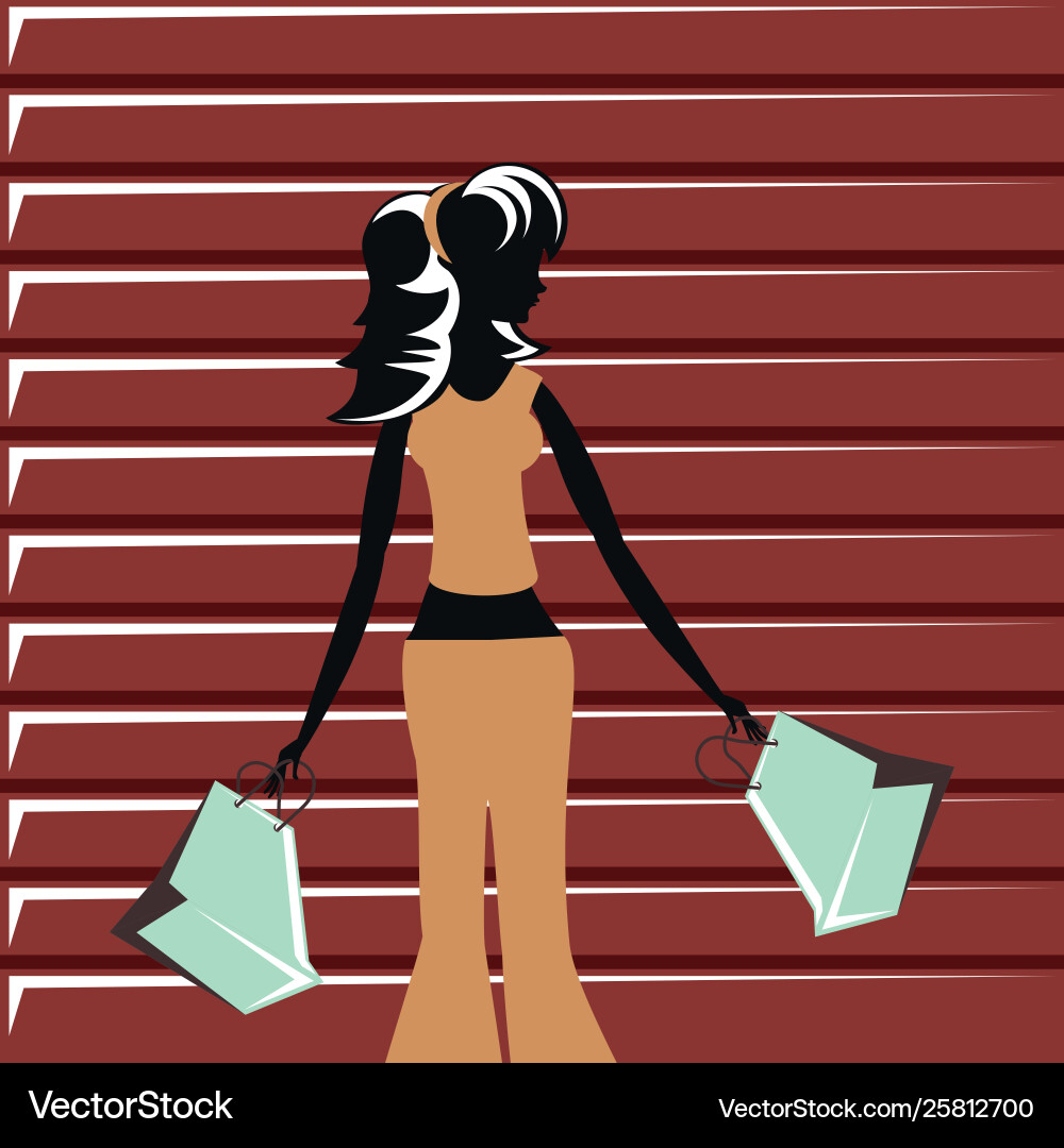 Woman retro store icon Royalty Free Vector Image