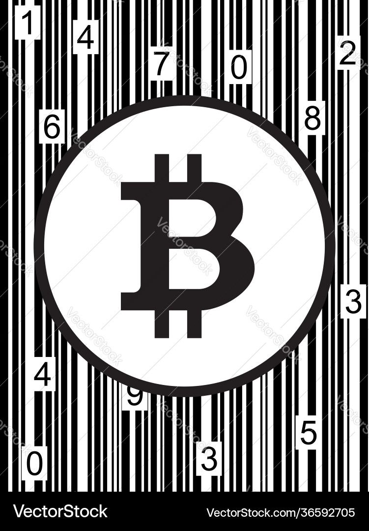 Bitcoin digital background Royalty Free Vector Image