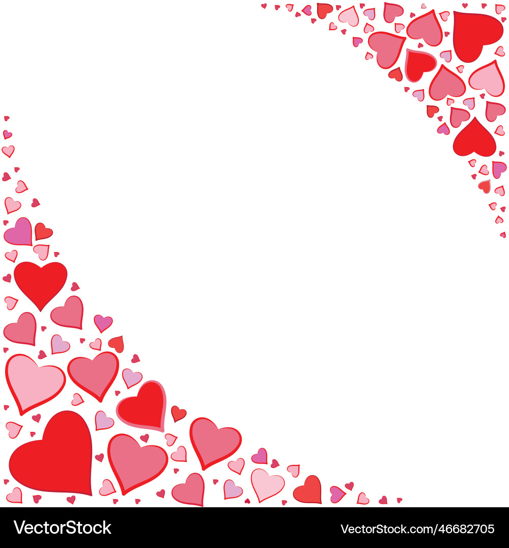 Decorative frame love card design valentine Vector Image