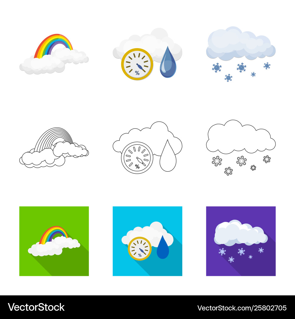 Design weather and climate symbol Royalty Free Vector Image