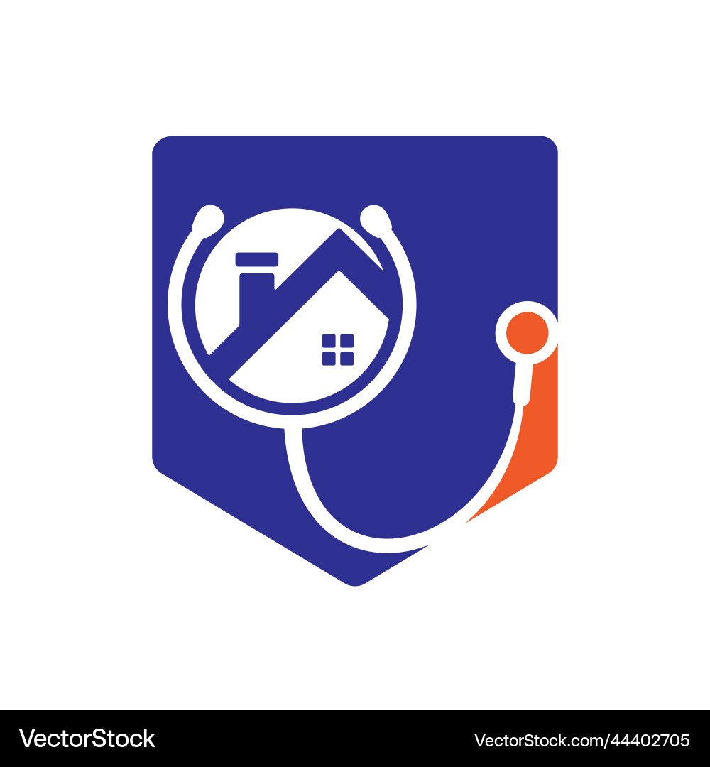 Doctor home logo design template Royalty Free Vector Image