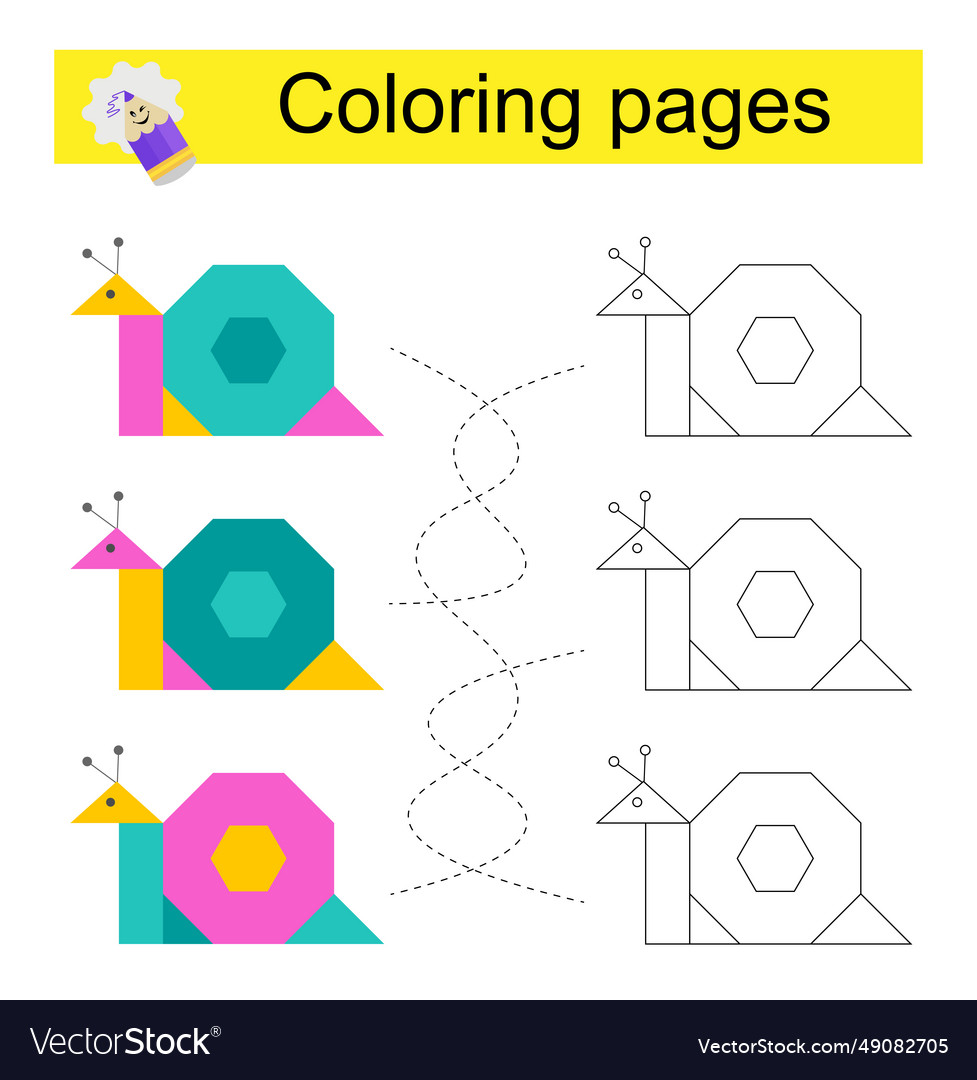 Go through the maze and color a snail Royalty Free Vector