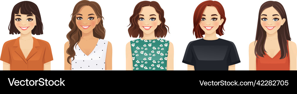 Group of women Royalty Free Vector Image - VectorStock