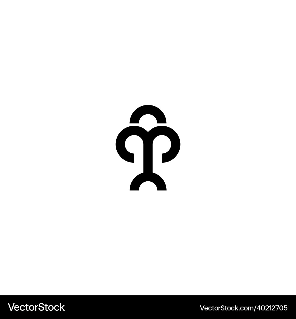 Logo or symbol or stickman icon Royalty Free Vector Image