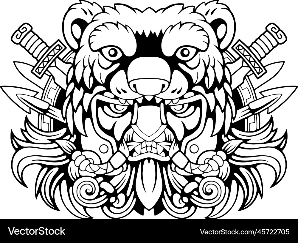 Norse warrior berserk Royalty Free Vector Image