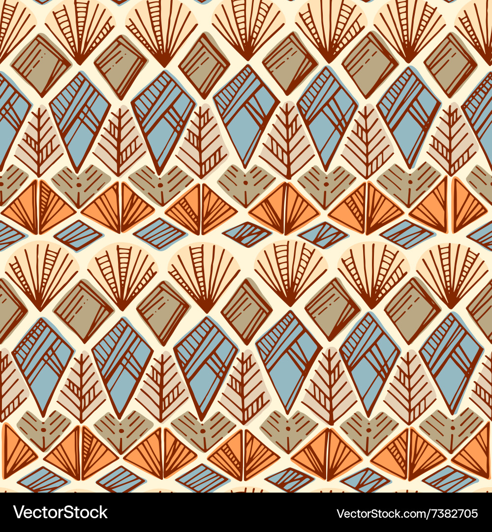 Seamless ethnic pattern Royalty Free Vector Image