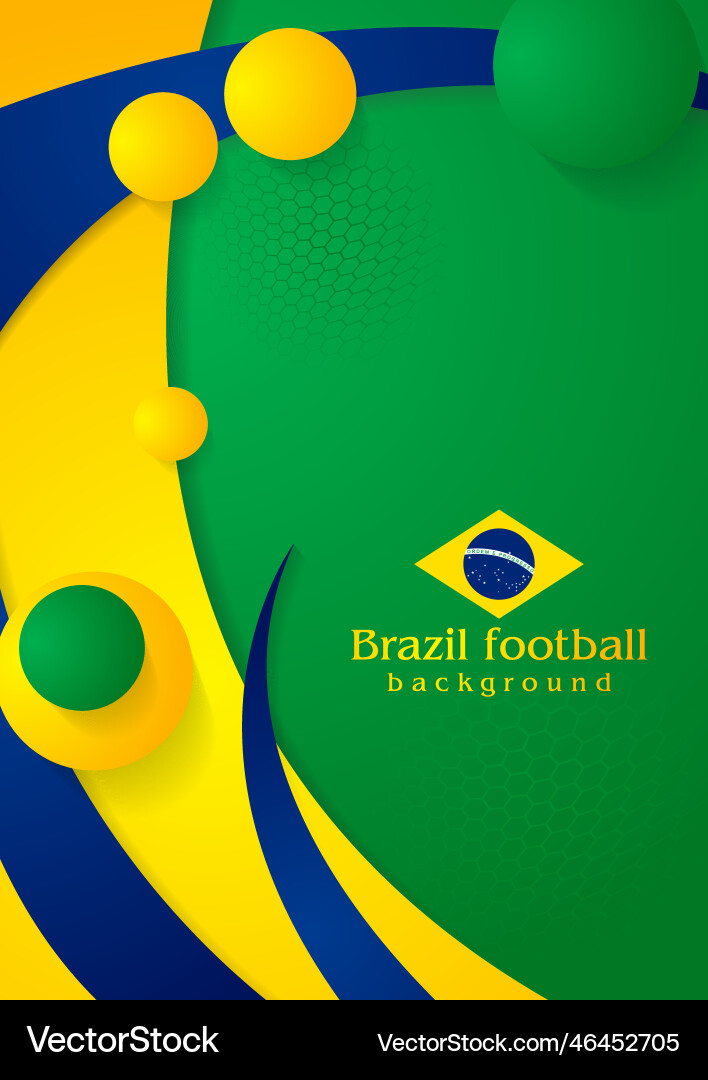 Waves background in brazilian colors Royalty Free Vector
